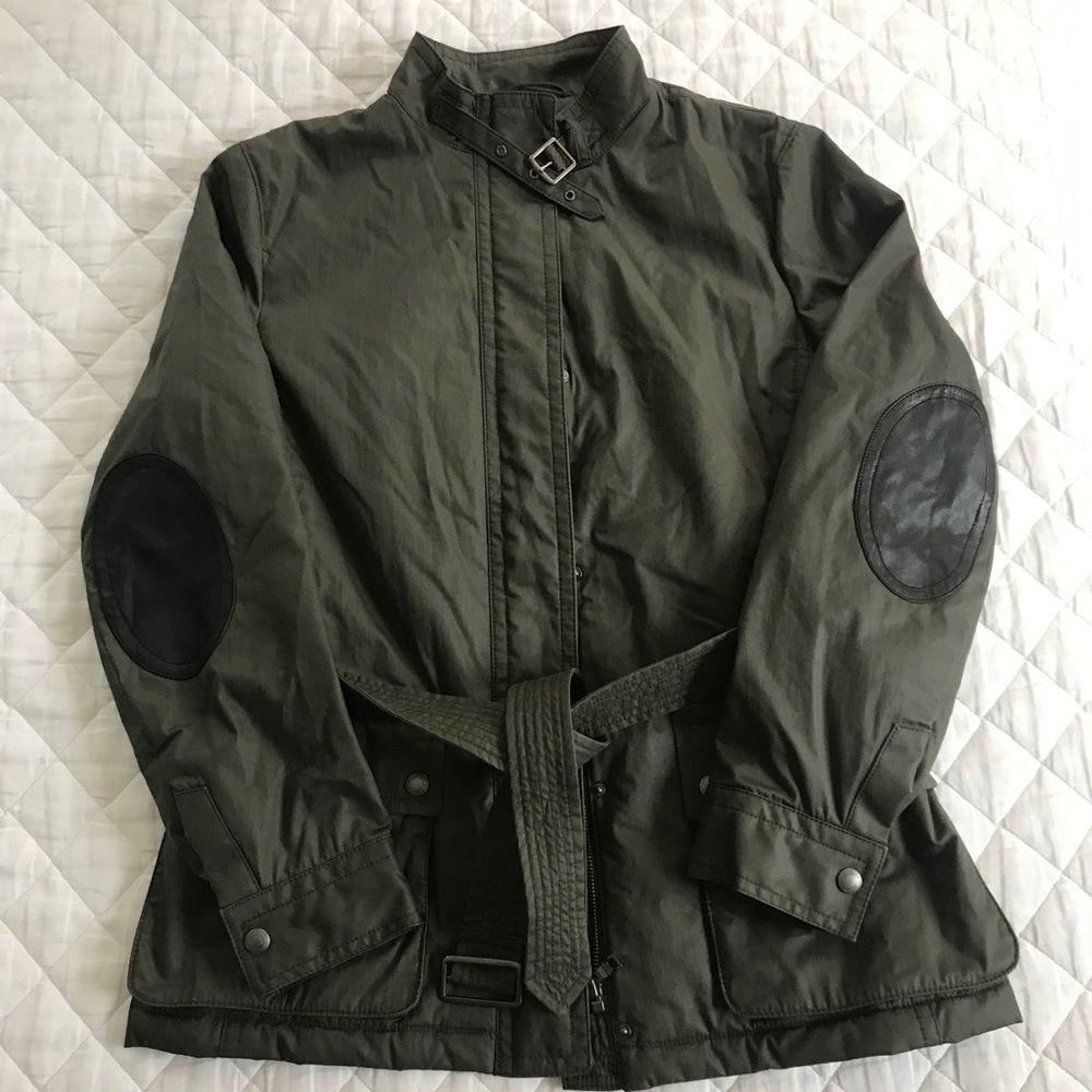 Coach Moto Style Elbow Patch Jacket - Gem